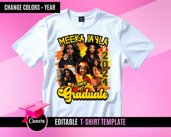 Graduation TShirt Template - Flamin Hot – Pink Palace Designs