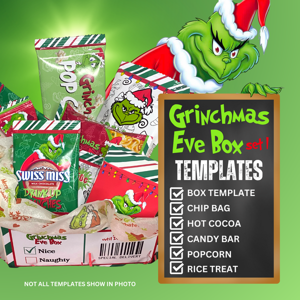 Grinchmas Eve Box Templates Set 1 – Pink Palace Designs