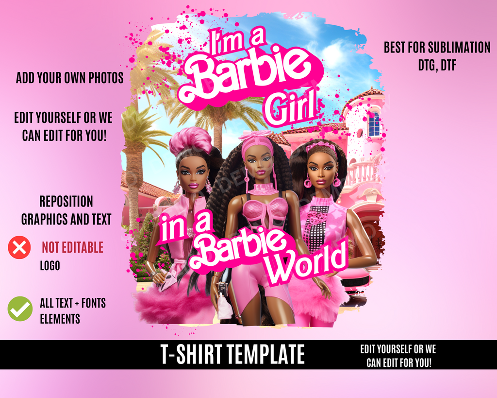 Barbie Design Template – Pink Palace Designs