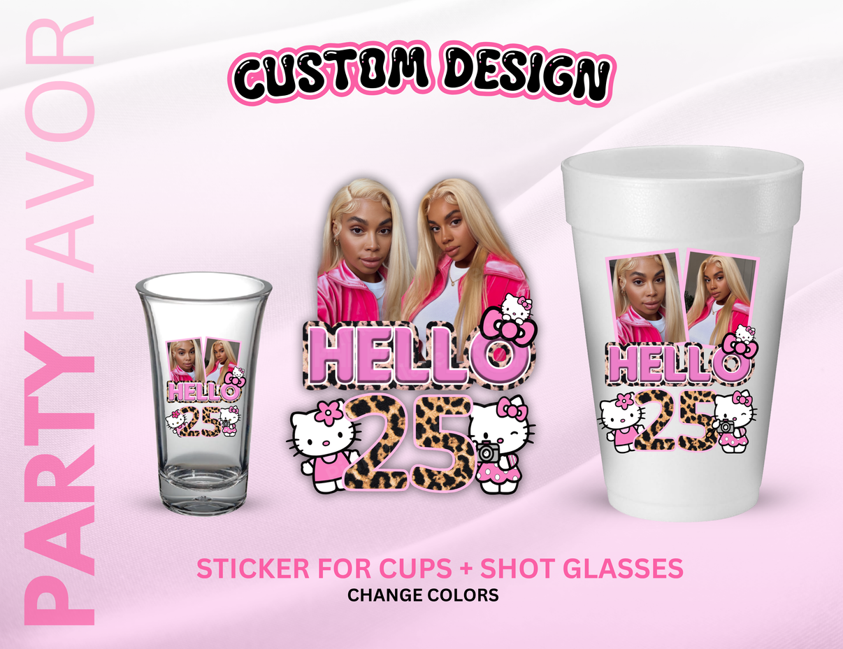Hello Girls Birthday Sticker – Pink Palace Designs