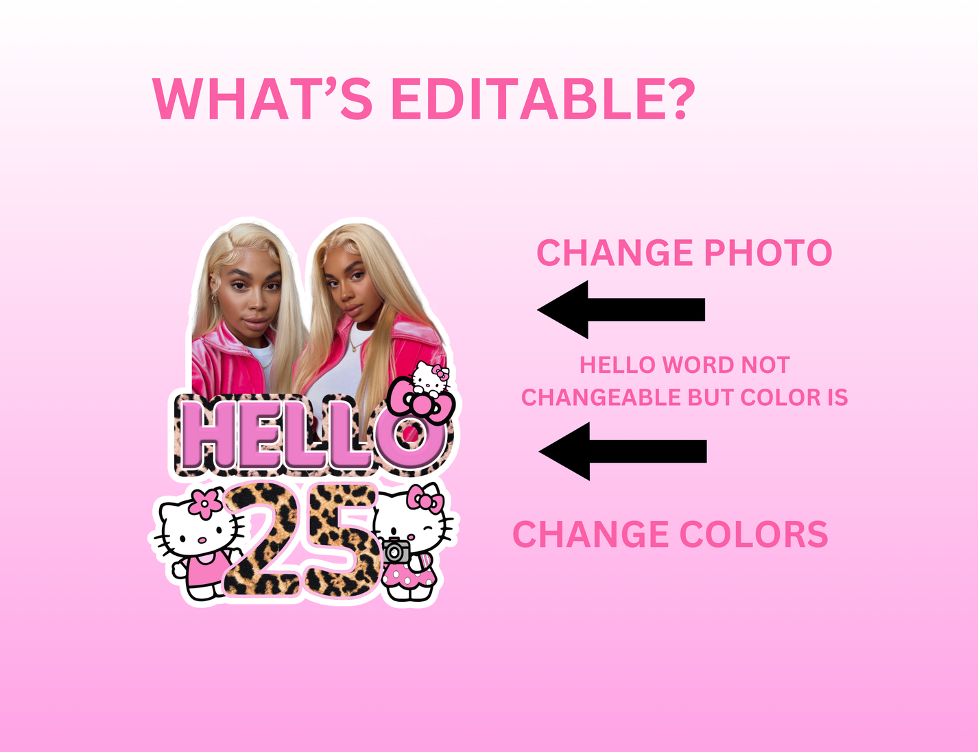 Hello Girls Birthday Sticker – Pink Palace Designs