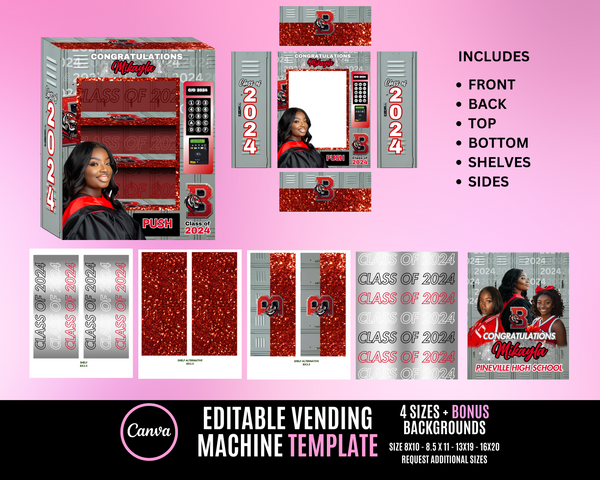 Graduation Vending Machine – Pink Palace Designs