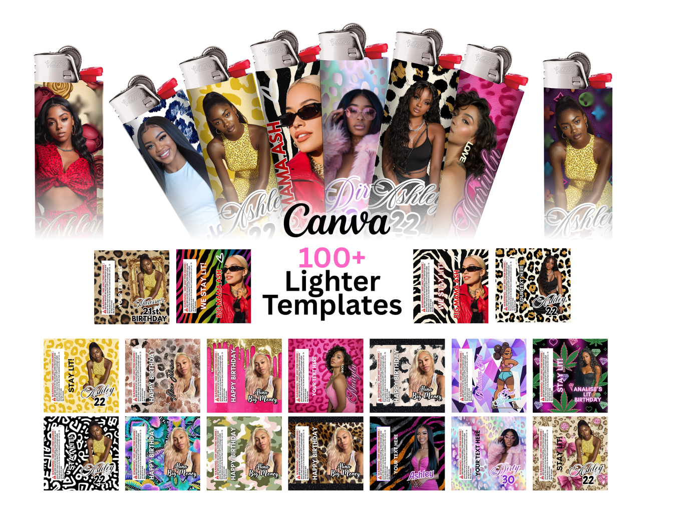 100 Lighter Templates – Pink Palace Designs