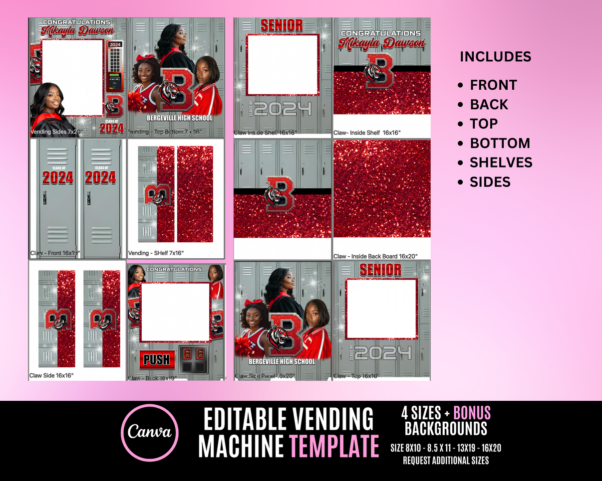 Graduation Vending Machine – Pink Palace Designs