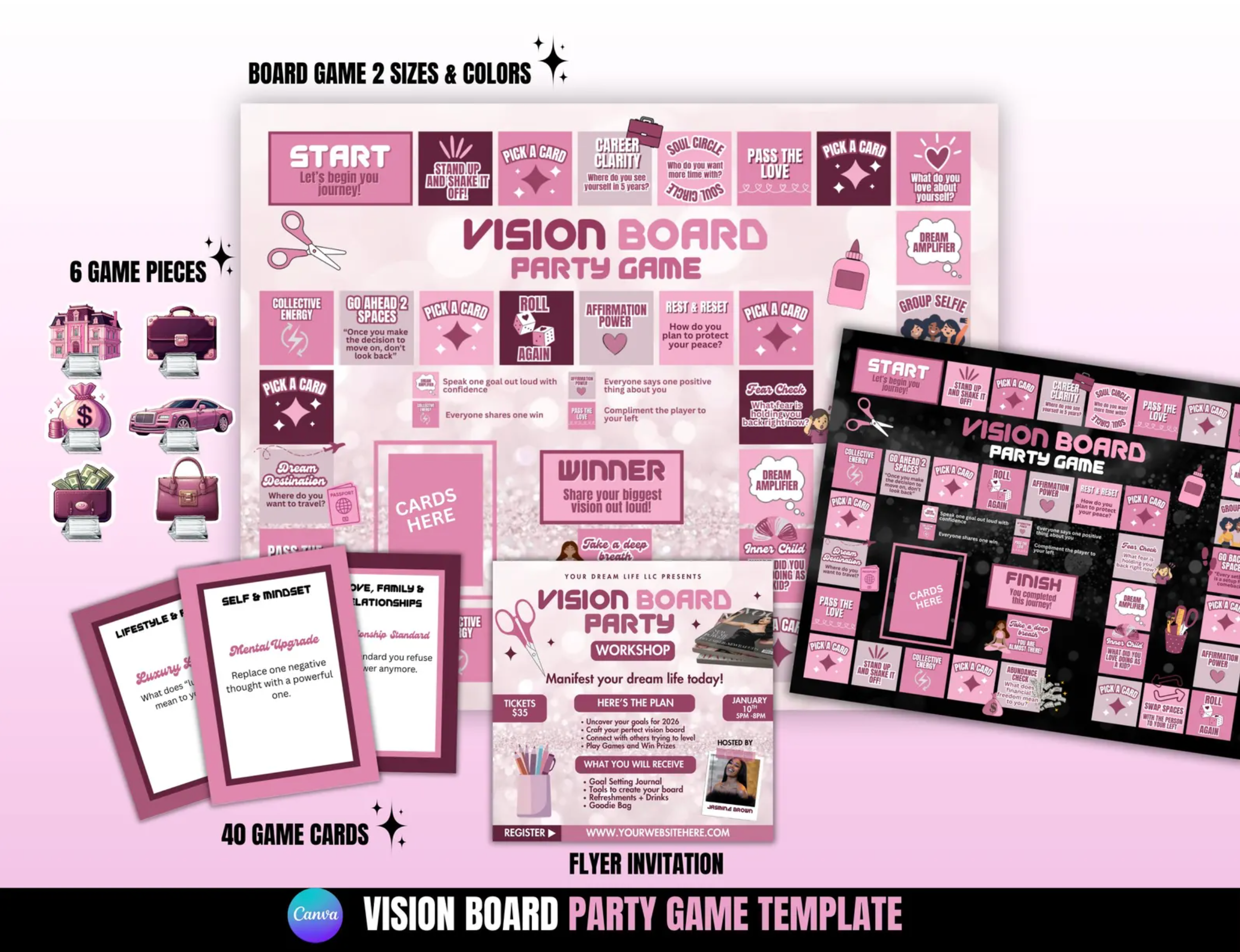 Vision Board Party Game – Pink Palace Designs