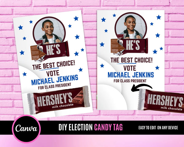 Chocolate Candy Card for Campaign - Blue – Pink Palace Designs