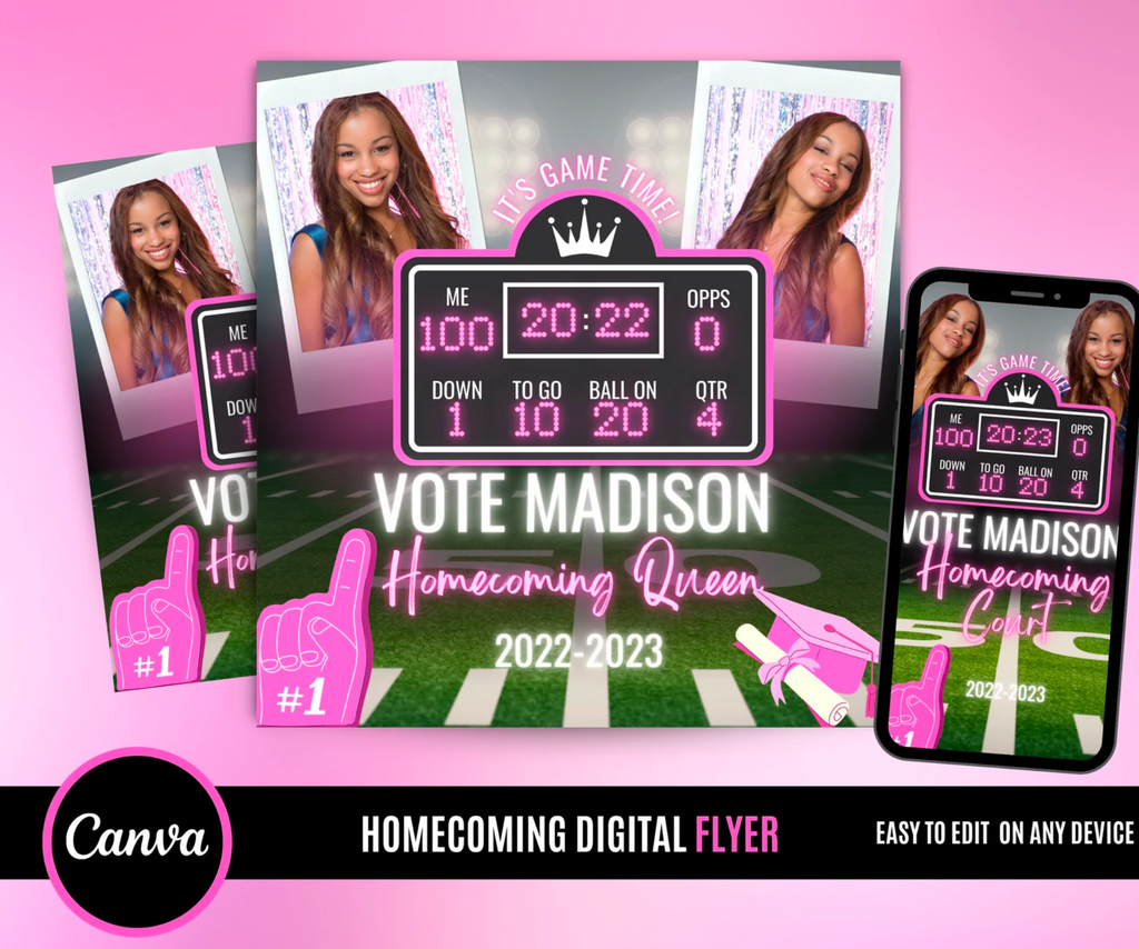 Homecoming Campaign Flyer – Pink Palace Designs