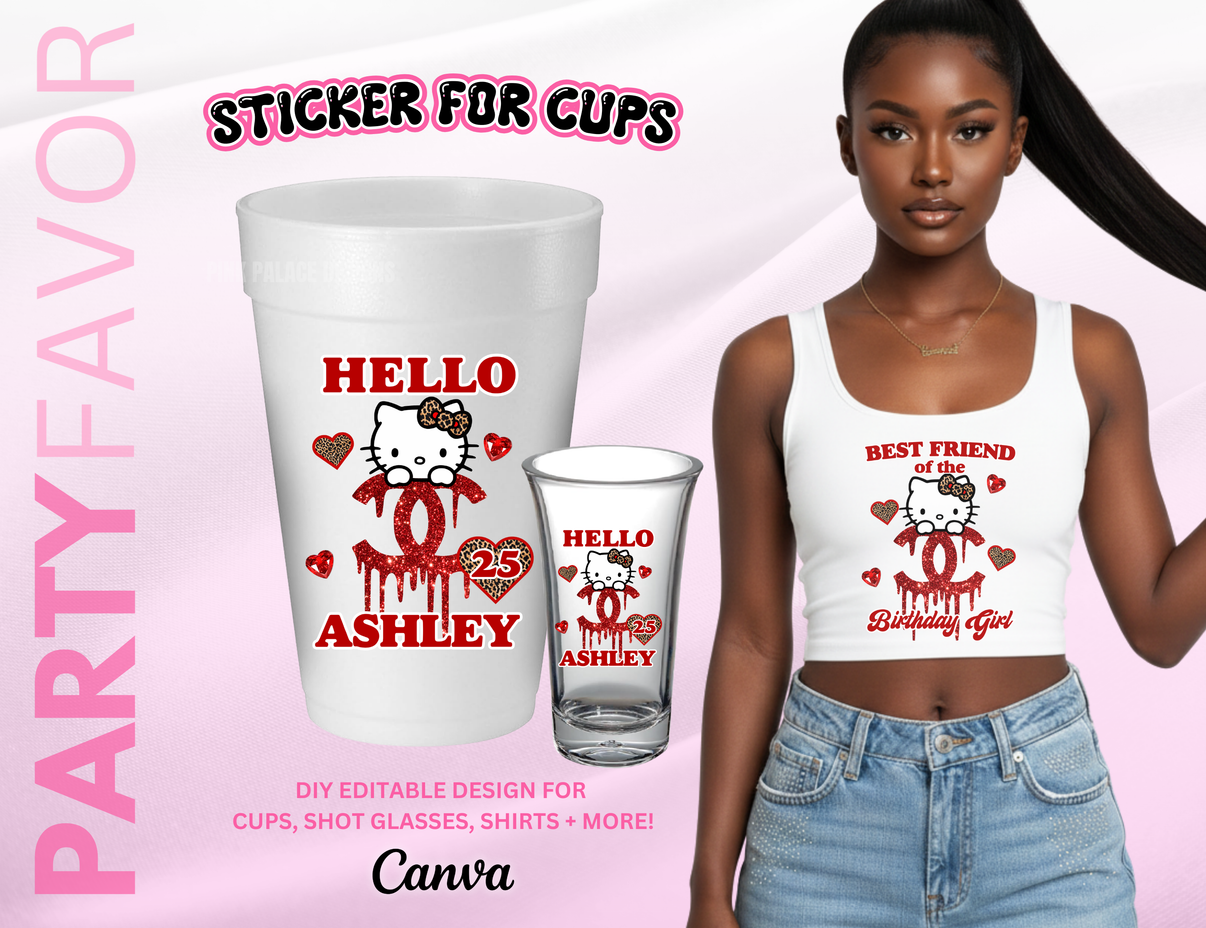 Hello Designer Kitty Sticker – Pink Palace Designs