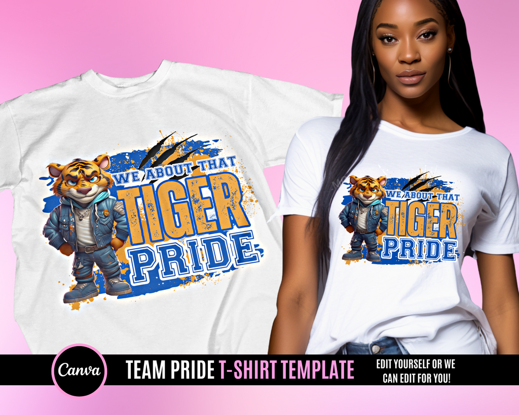 Tiger team pride Design Template – Pink Palace Designs
