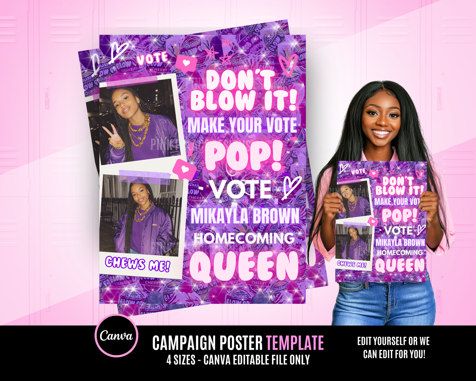 Make your Votes POP Purple – Pink Palace Designs