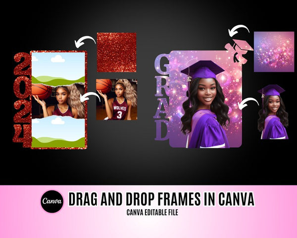Graduation Canva Frames – Pink Palace Designs